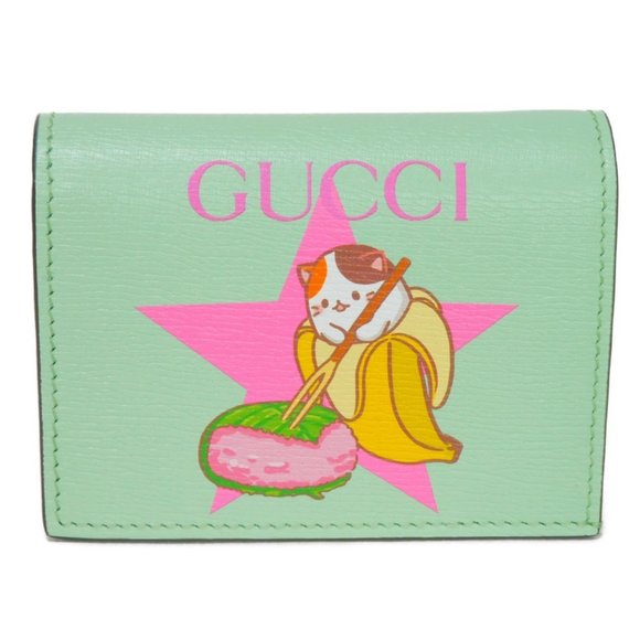 Gucci | Accessories | Gucci Gucci Bifold Wallet Bananya Compact Banana ...